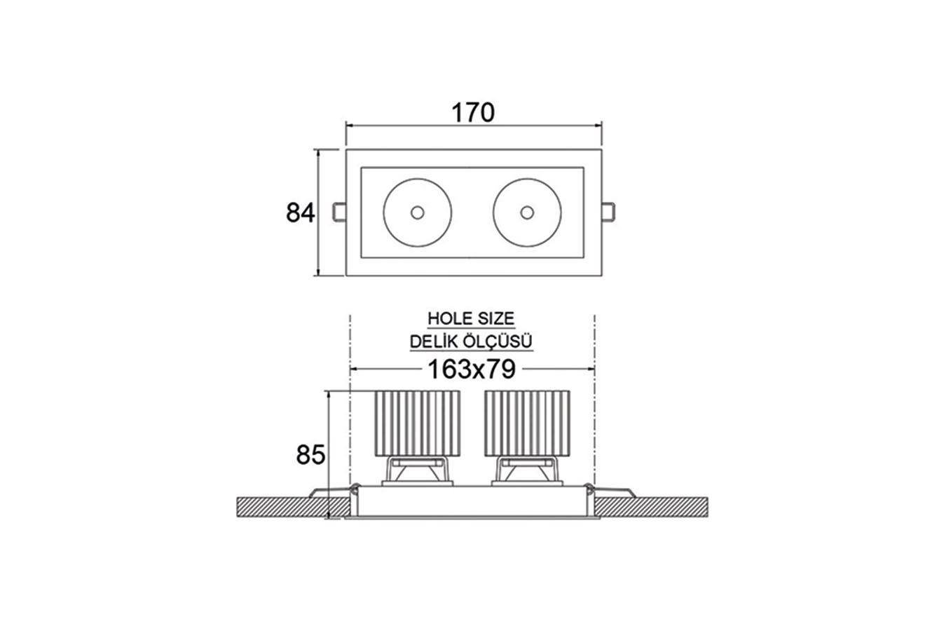 Libra 2 | Recessed Luminaires | Indoor – Novalux Lighting Turkey